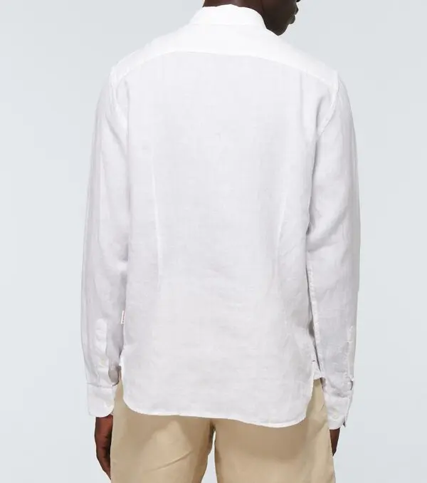 Orlebar Brown Giles Linen Long-sleeved Shirt - White