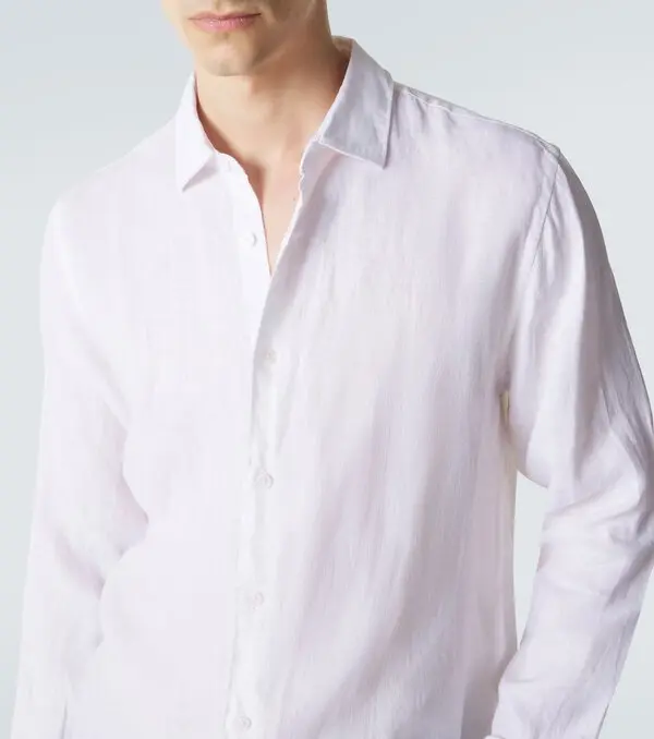 Orlebar Brown Giles Linen Long-sleeved Shirt - White