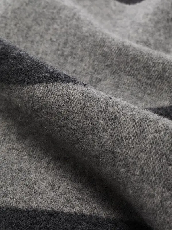 TOTEME Large Monogram Scarf - Grey