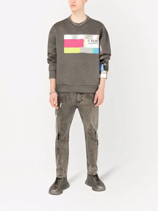 Dolce & Gabbana Graphic-print Sweatshirt - Grey