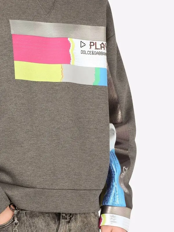 Dolce & Gabbana Graphic-print Sweatshirt - Grey