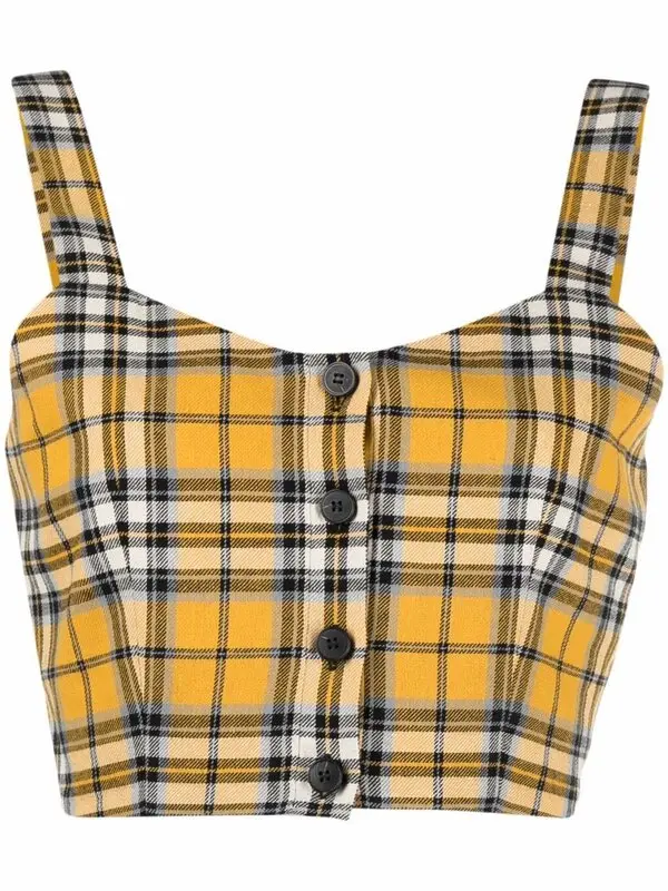 Maje Plaid-check Top