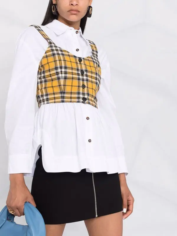 Maje Plaid-check Top
