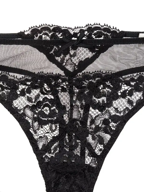 FLEUR DU MAL Foxy Lace Thong