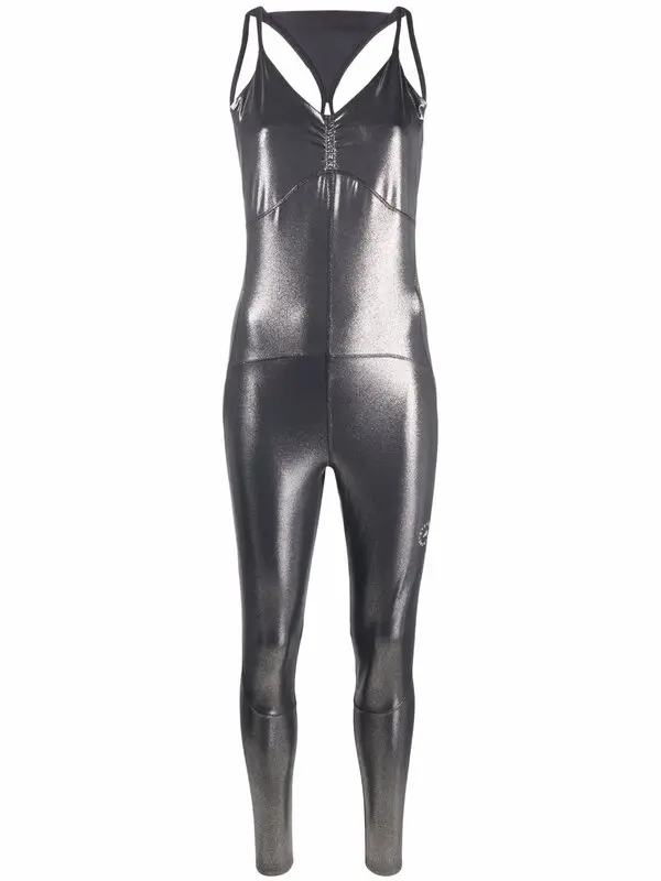 Adidas By Stella McCartney Cut-out Metallic Jumpsuit