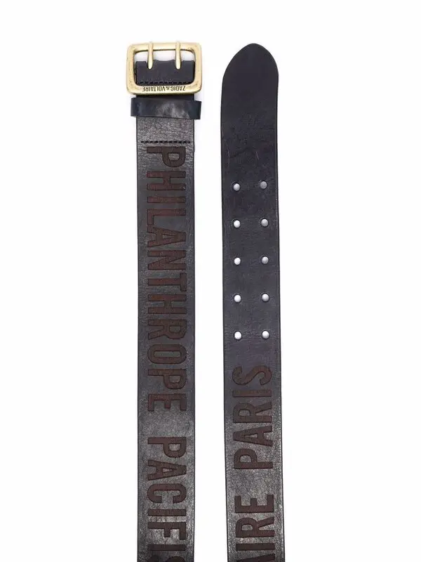 Zadig&Voltaire Buckley Stamped Belt - Blue