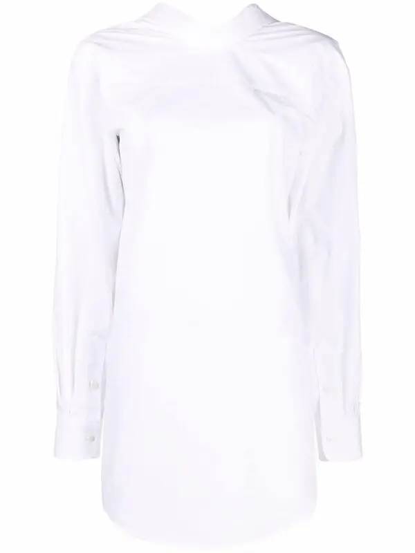 Viktor & Rolf Long Sleeve Shirt Dress With Rear Button Fastening