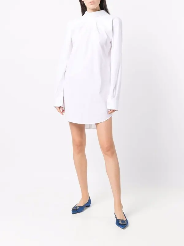 Viktor & Rolf Long Sleeve Shirt Dress With Rear Button Fastening