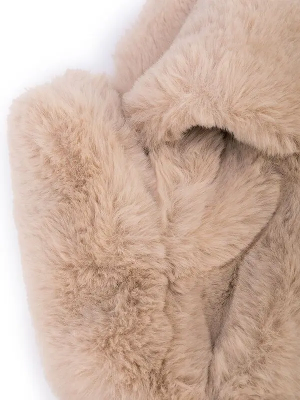 Apparis Coco Faux-fur Mittens - Neutrals
