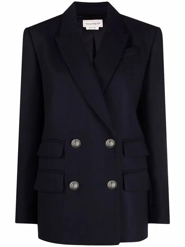 Alexander McQueen Double-breasted Wool-blend Blazer