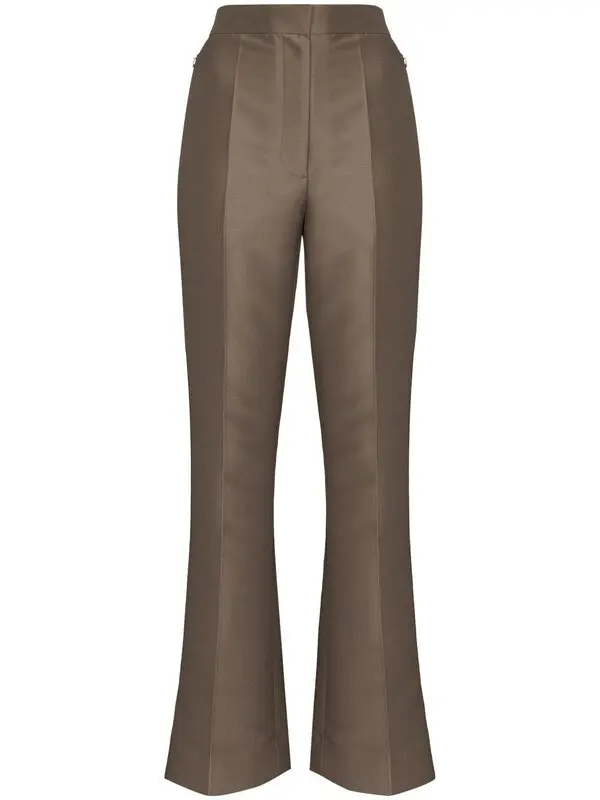 LOW CLASSIC High-rise Slim-fit Trousers - Green