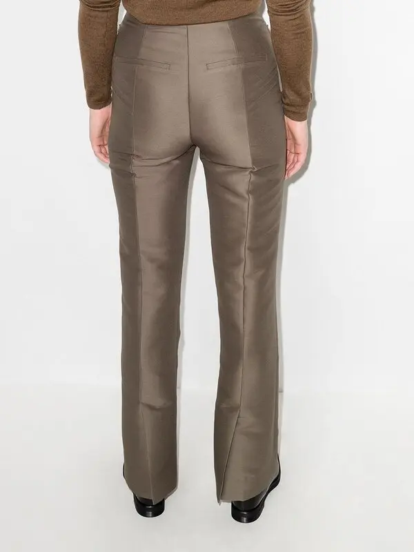LOW CLASSIC High-rise Slim-fit Trousers - Green