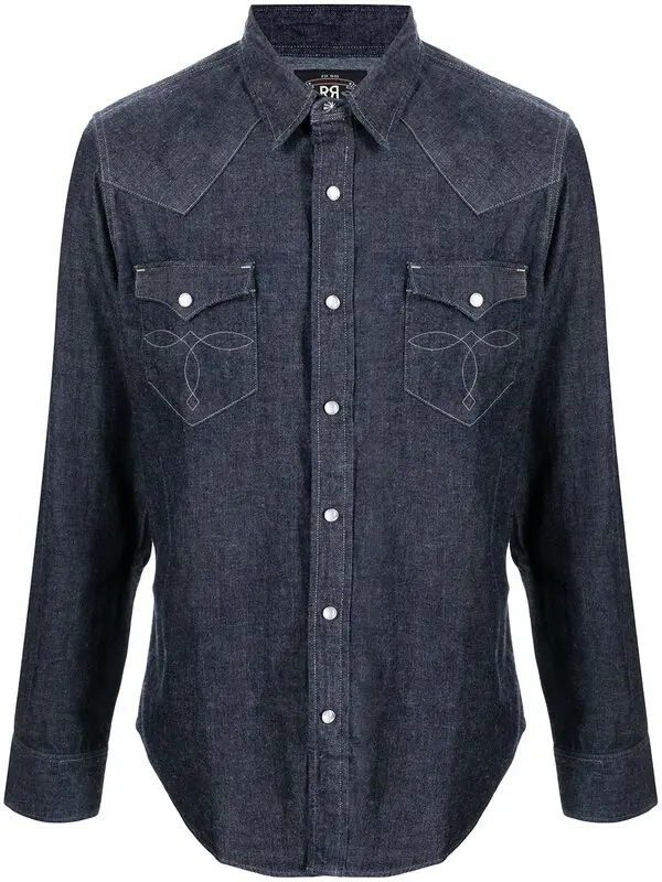 Ralph Lauren Long-sleeve Denim Western Shirt - Blue