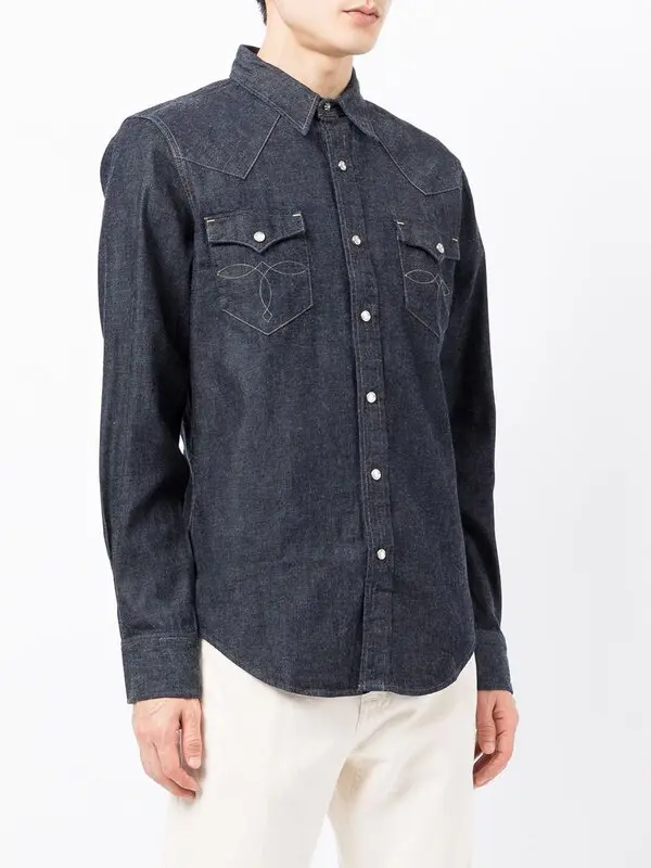 Ralph Lauren Long-sleeve Denim Western Shirt - Blue