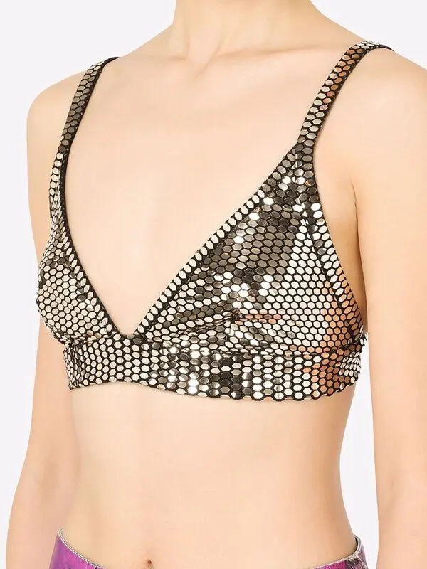 Dolce & Gabbana Metallic-effect Bralette Top
