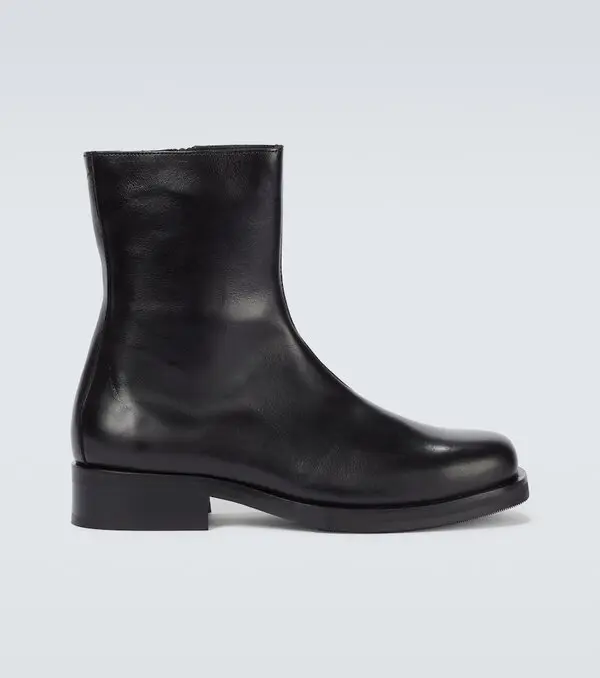 Our Legacy Camion Leather Ankle Boots - Black