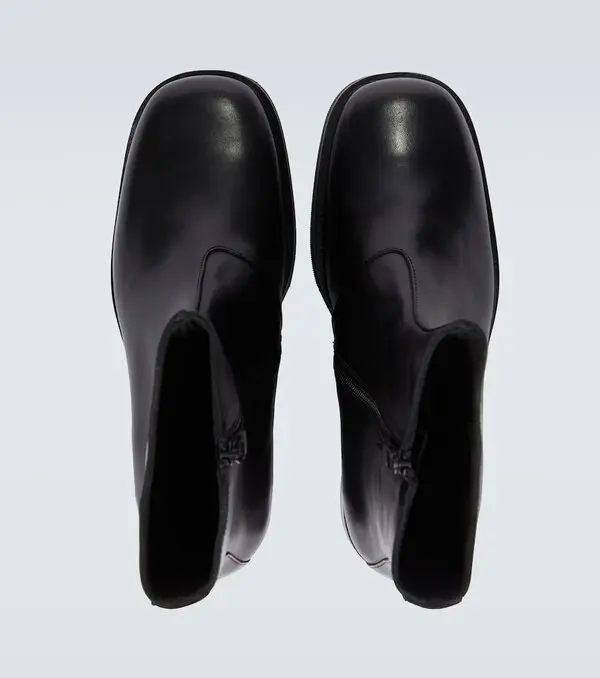 Our Legacy Camion Leather Ankle Boots - Black