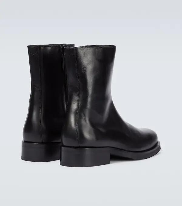 Our Legacy Camion Leather Ankle Boots - Black