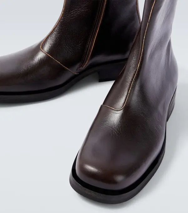Our Legacy Camion Leather Ankle Boots - Brown