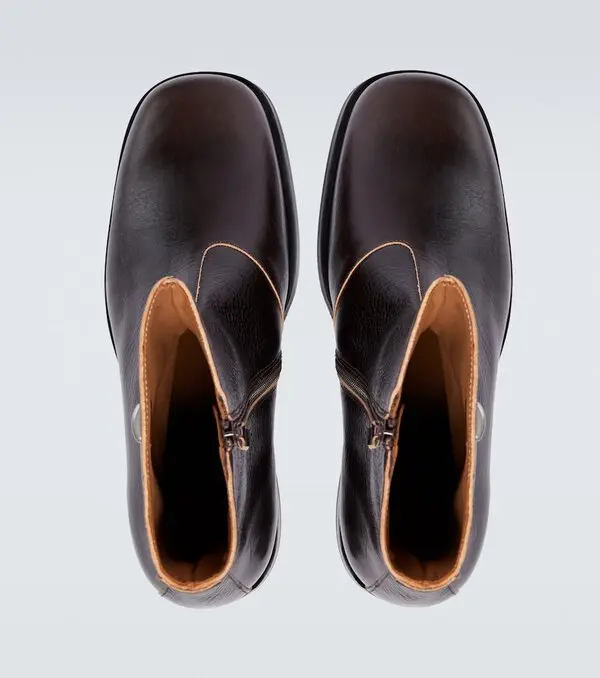 Our Legacy Camion Leather Ankle Boots - Brown