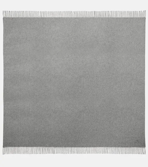 Loro Piana Unito Fringed Cashmere Blanket - Grey