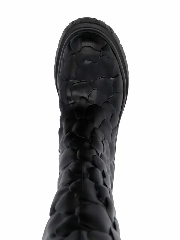Valentino Garavani Atelier Floral Rain Boots - Black