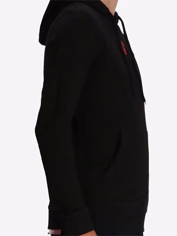 Hugo Terry Cotton Logo Hoodie - Black