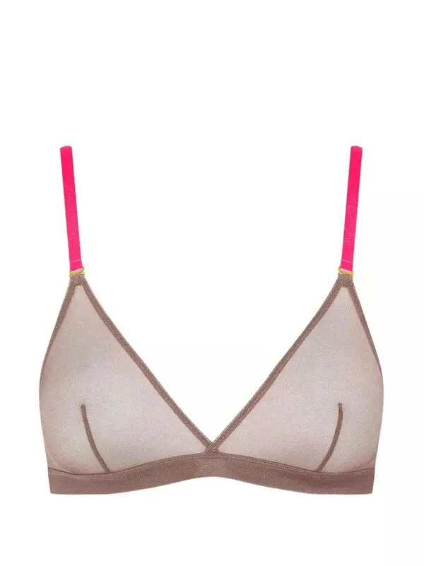 MAISON CLOSE Corps À Corps Mesh Triangle Bra - Brown