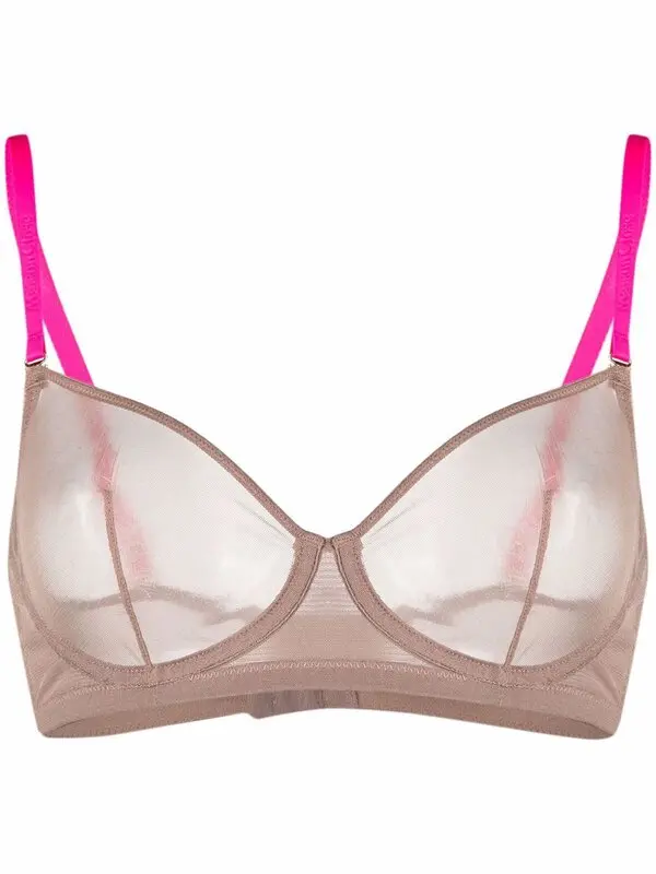 MAISON CLOSE Corps À Corps Underwired Mesh Bra - Brown