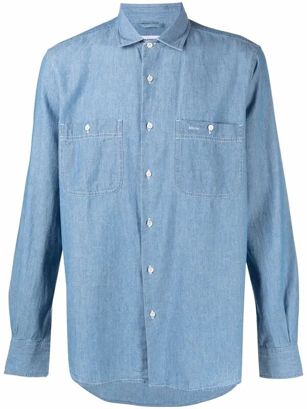 Aspesi Denim Button-down Shirt - Blue