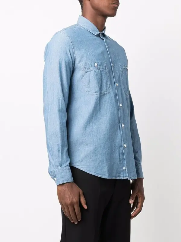 Aspesi Denim Button-down Shirt - Blue