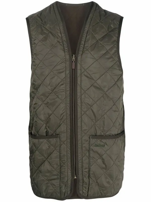Barbour Quilted Pouch-pocket Gilet - Green