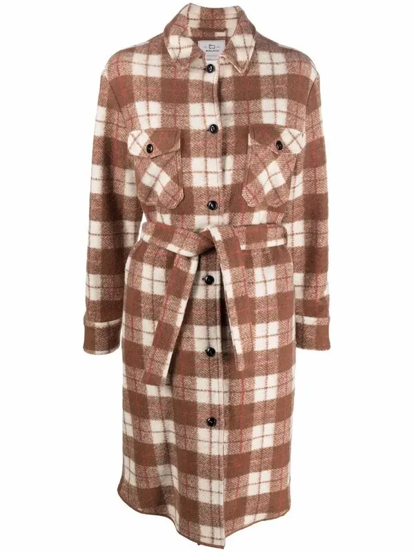Woolrich Gentry Check-print Overshirt - Brown