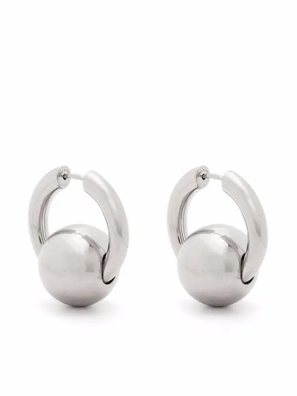 Balenciaga Hoop Ball Earrings