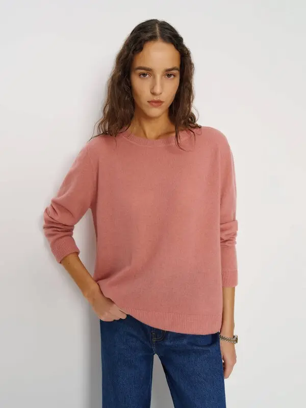 REFORMATION Cashmere Boyfriend Sweater - Pink