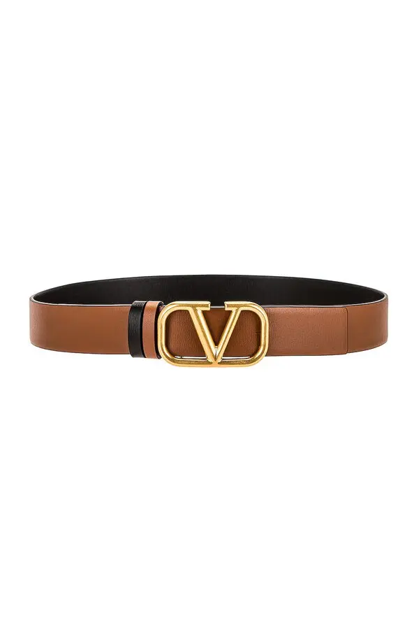Valentino Garavani Vlogo Buckle Belt - Selleria & Nero