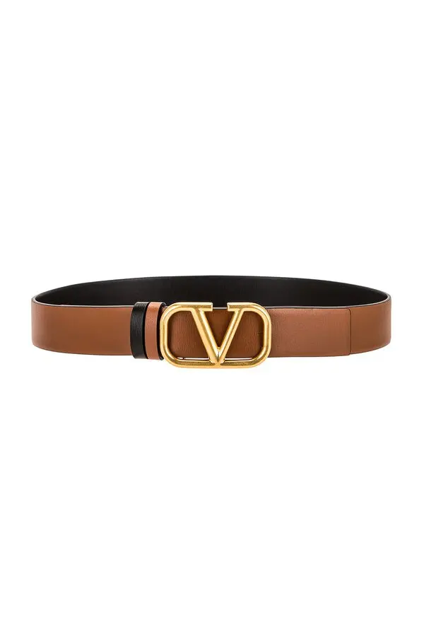 Valentino Garavani Vlogo Buckle Belt - Selleria & Nero