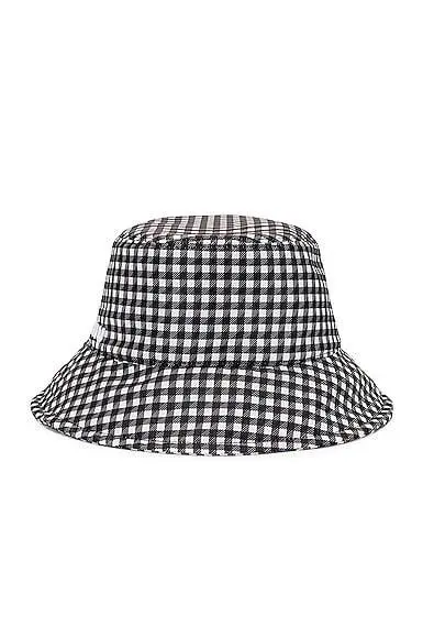 Miu Miu Gingham Bucket Hat In Black - Nero & Bianco  display picture 1