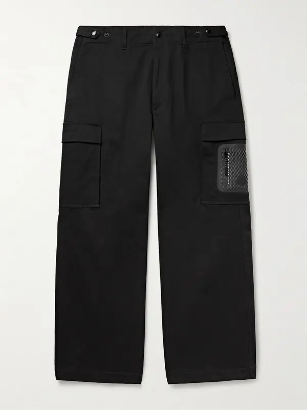 Moncler Cotton-blend Twill Cargo Trousers - Black
