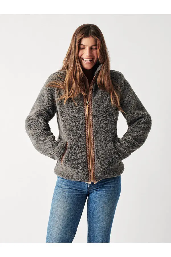 Faherty Brand Ashbury Sherpa Jacket Gargoyle