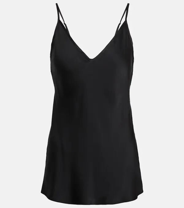 Max Mara Lucca Satin Camisole - Black