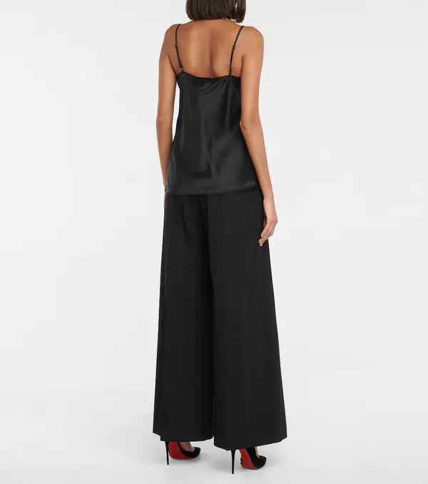 Max Mara Lucca Satin Camisole - Black
