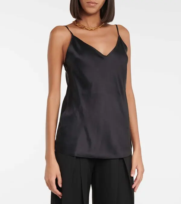 Max Mara Lucca Satin Camisole - Black