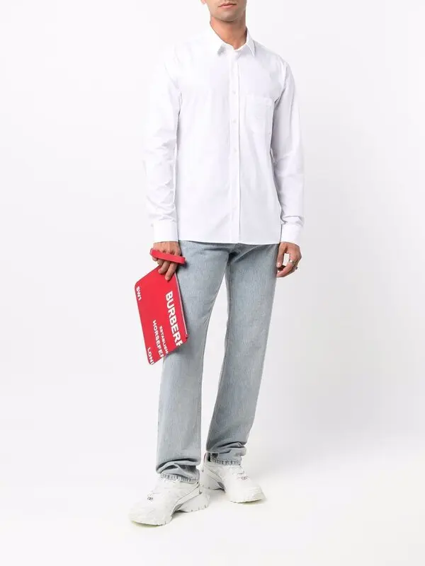 Balmain Embroidered-logo Cotton Shirt
