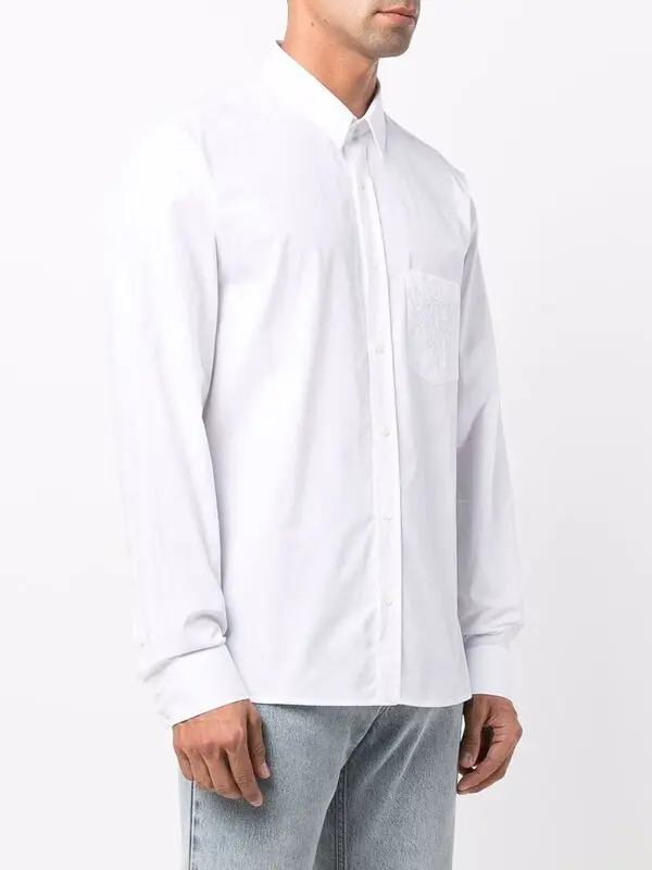 Balmain Embroidered-logo Cotton Shirt