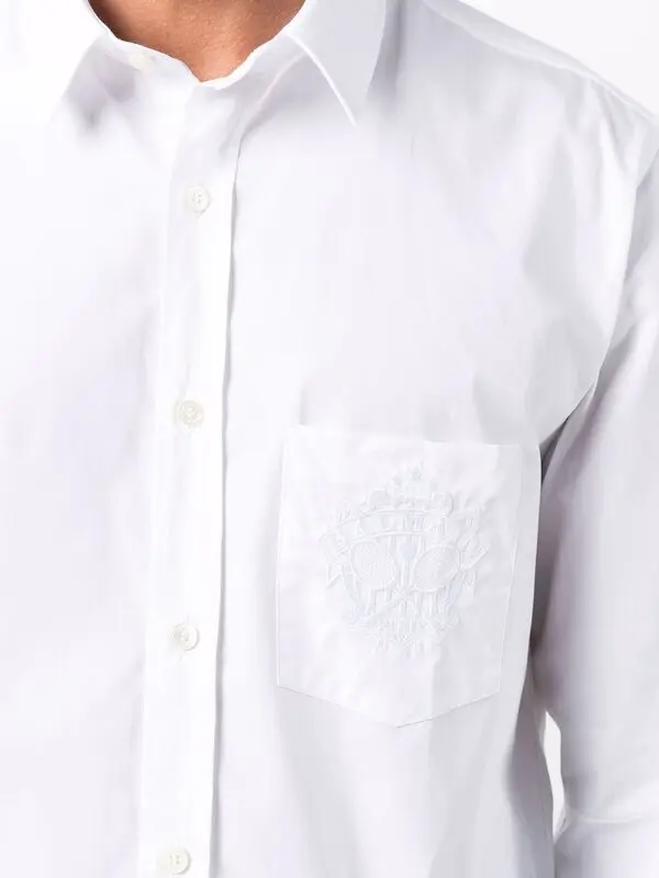 Balmain Embroidered-logo Cotton Shirt