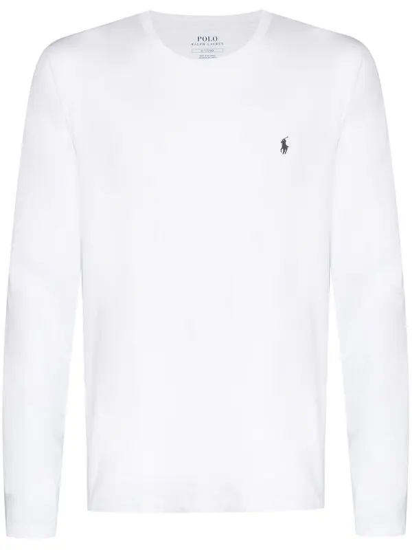 Polo Ralph Lauren Logo-embroidered Long-sleeve T-shirt - White