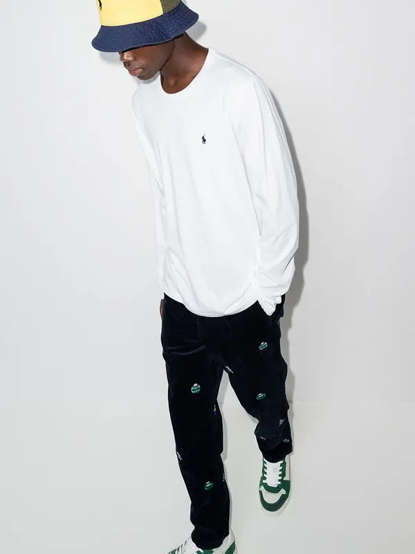 Polo Ralph Lauren Logo-embroidered Long-sleeve T-shirt - White