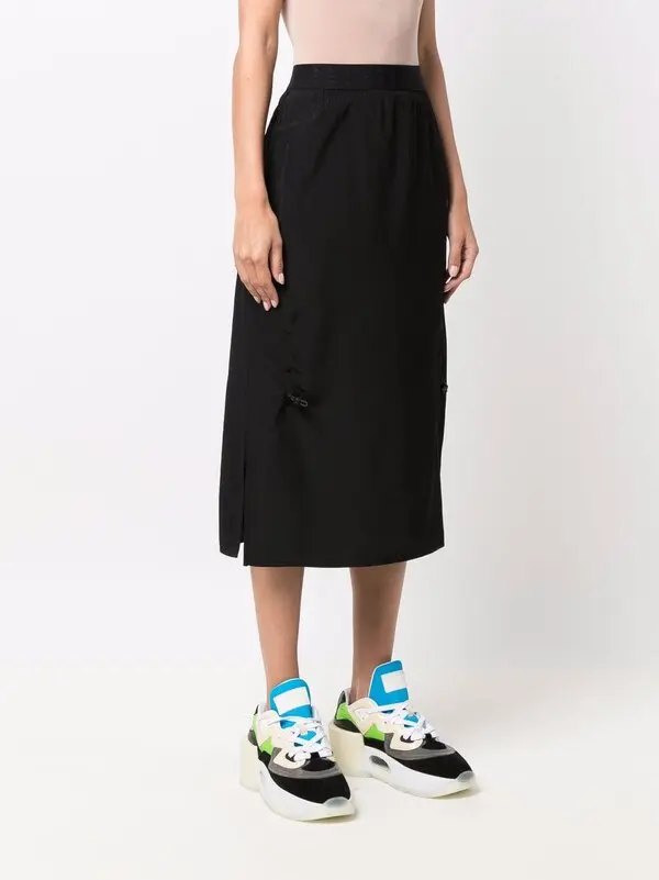 Alexander McQueen Shift Silk Midi Skirt