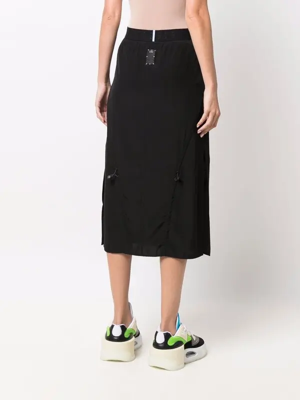 Alexander McQueen Shift Silk Midi Skirt